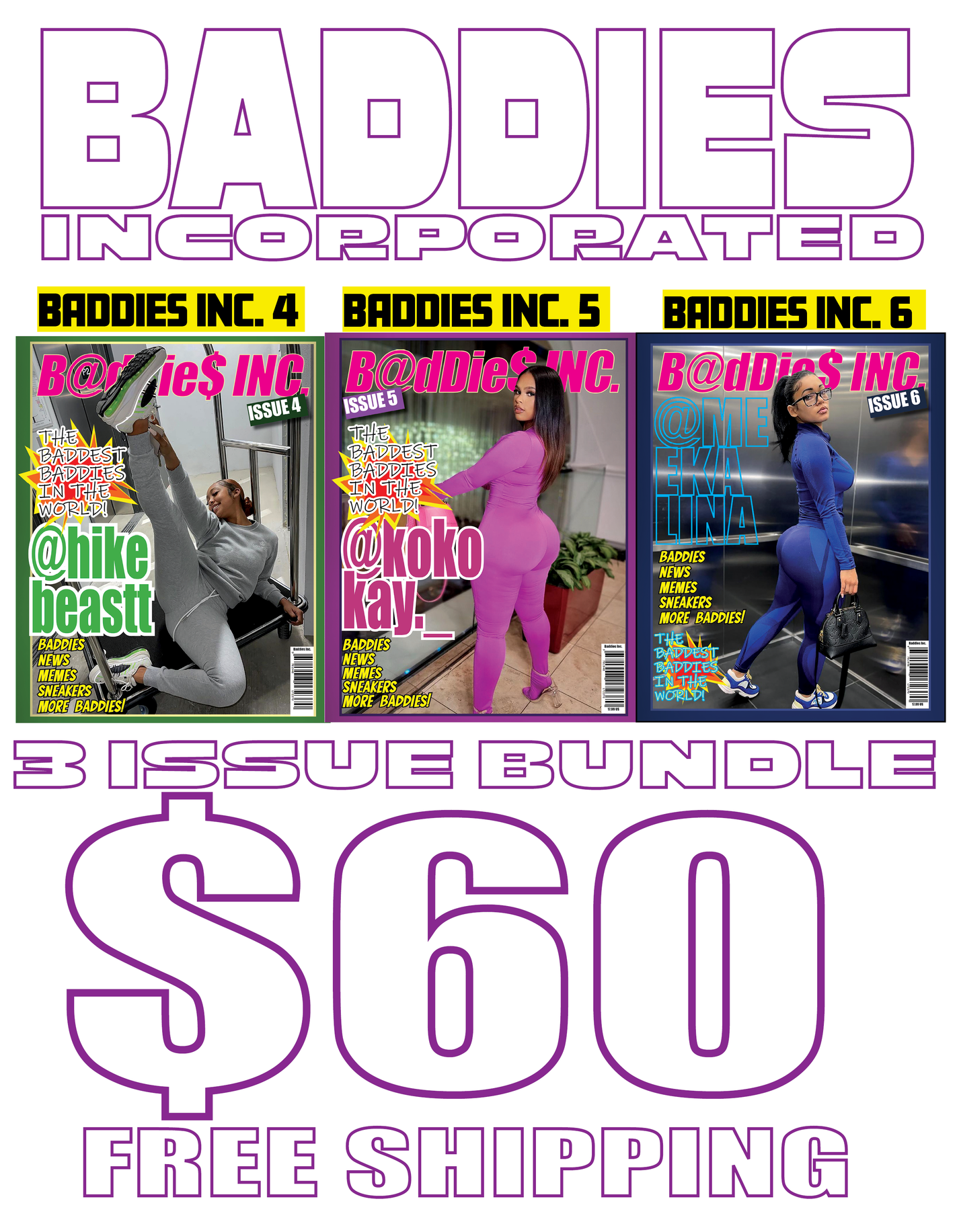 BADDIES INC. 3 ISSUE BUNDLE (ISSUES 4,5,6) – GOOD STUFF PUBLISHING